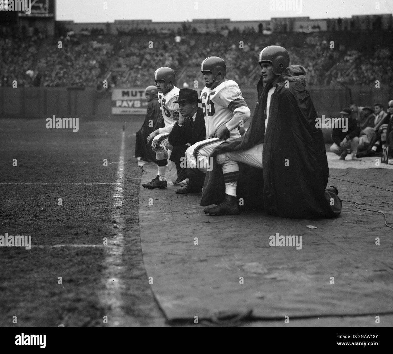 Cleveland Browns coach Paul Brown is pictured on Dec. 8, 1953, during a ...