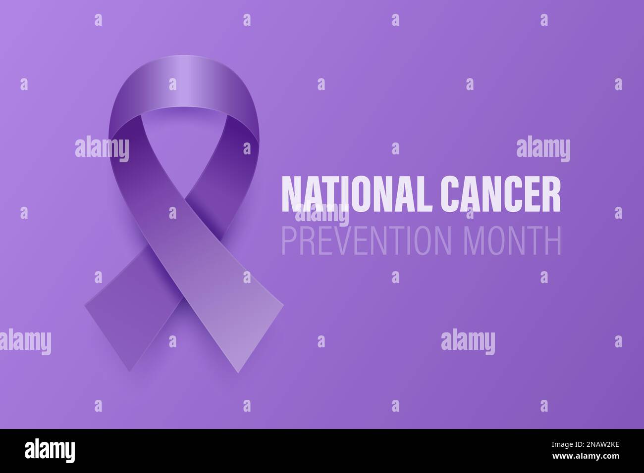 National Cancer Prevention Month Banner, Card, Placard with Vector 3d ...