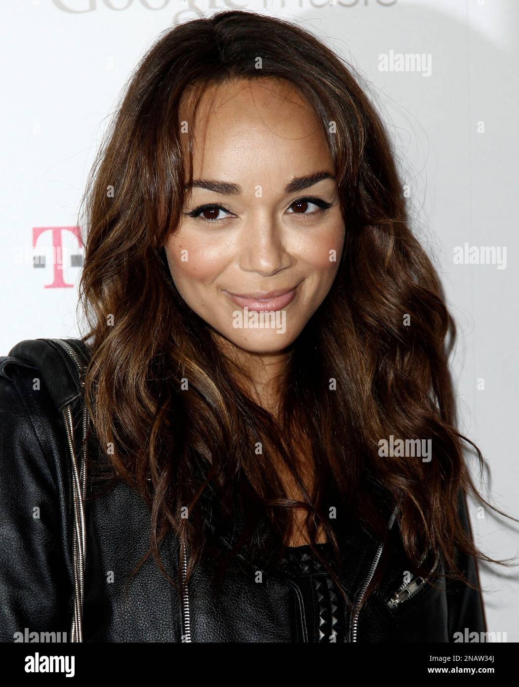 Ashley Madekwe arrives at the Google and T-Mobile party celebrating the ...