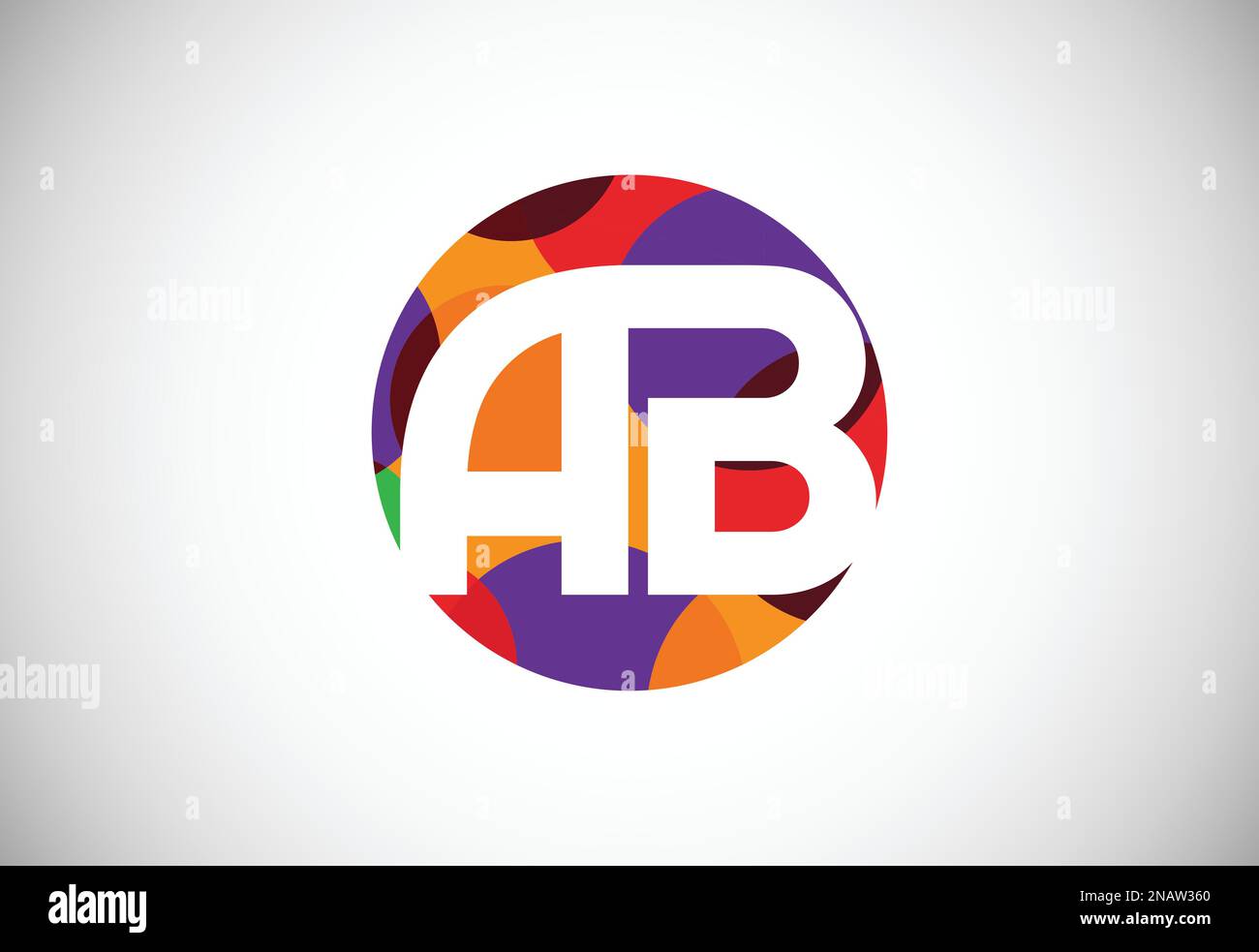 Initial Letter A B Low Poly Logo Design Vector Template. Graphic ...