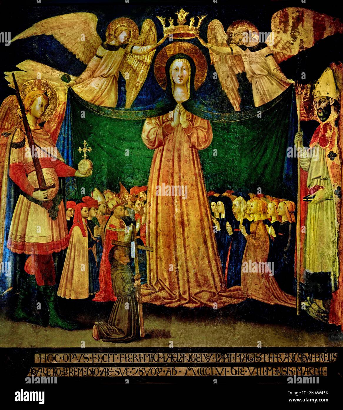 Madonna of Mercy between saints Bernardino and Nicola di bari, 1456 ...