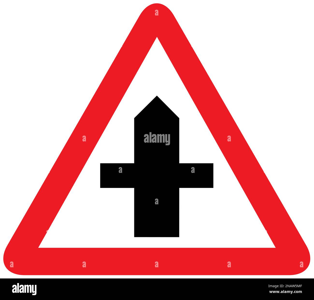 Crossroads British road sign Stock Photo - Alamy