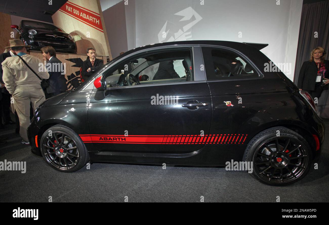 The Fiat 500 Abarth is seen during its debut at the Los Angeles Auto ...