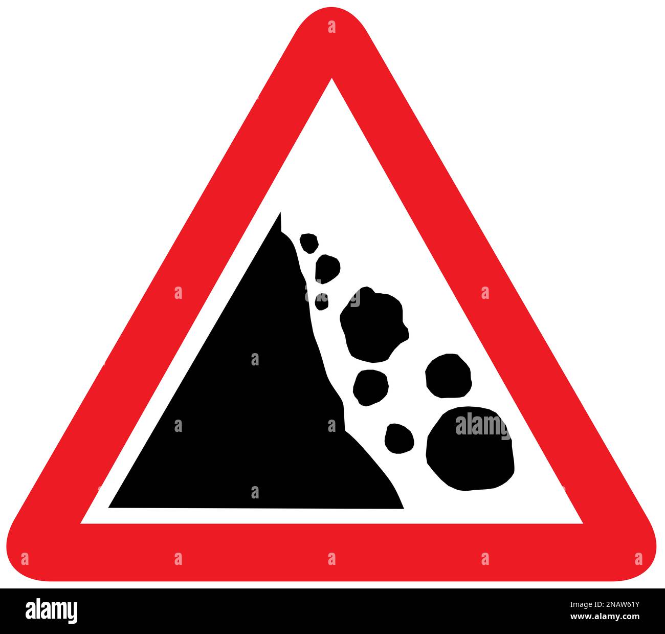 Falling rocks road sign road sign hi-res stock photography and images ...