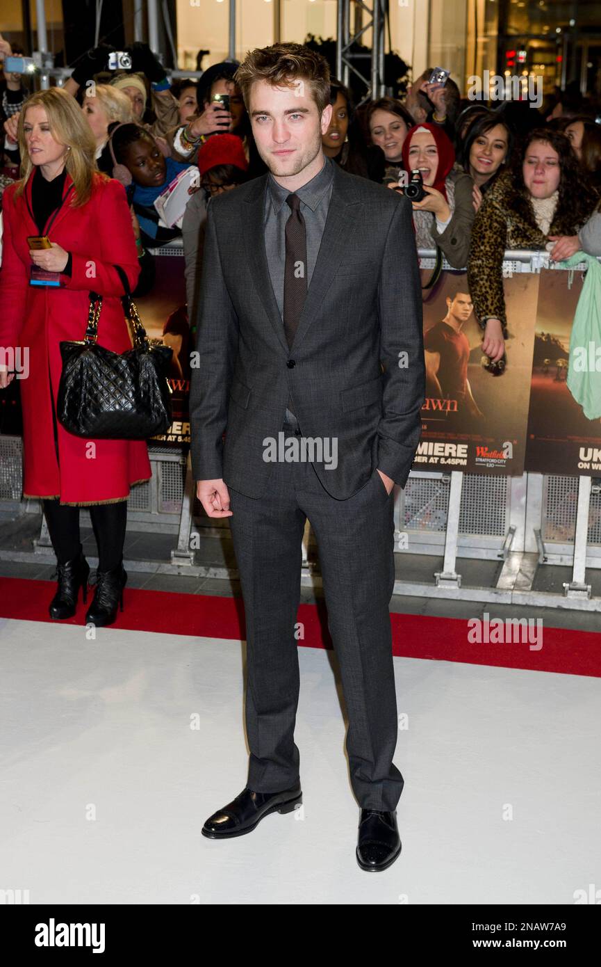 British actor Robert Pattinson arrives for the UK premiere of 'Twilight ...