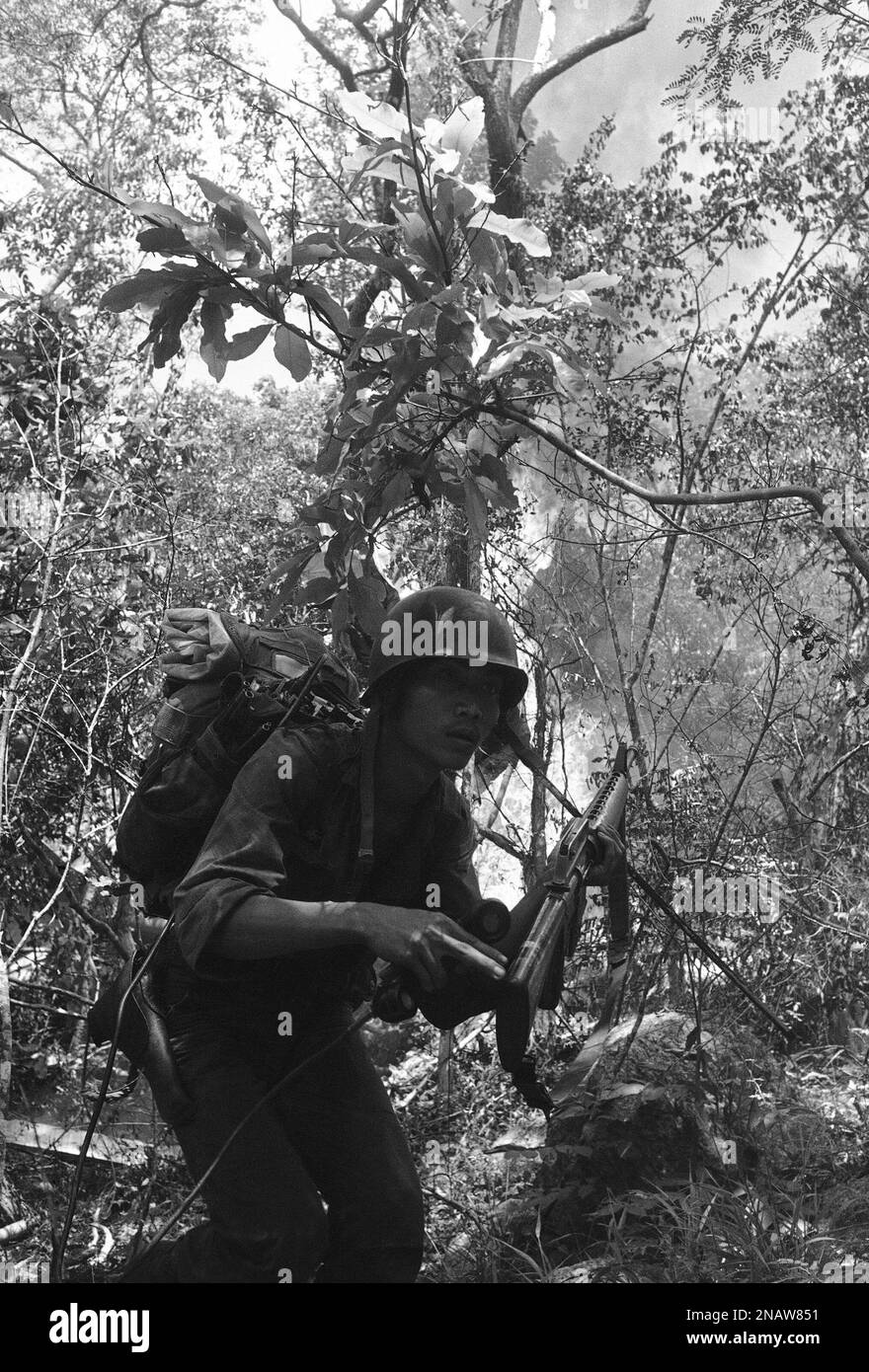 USAF L19 shot down on hillside where major battle being fought with a ...