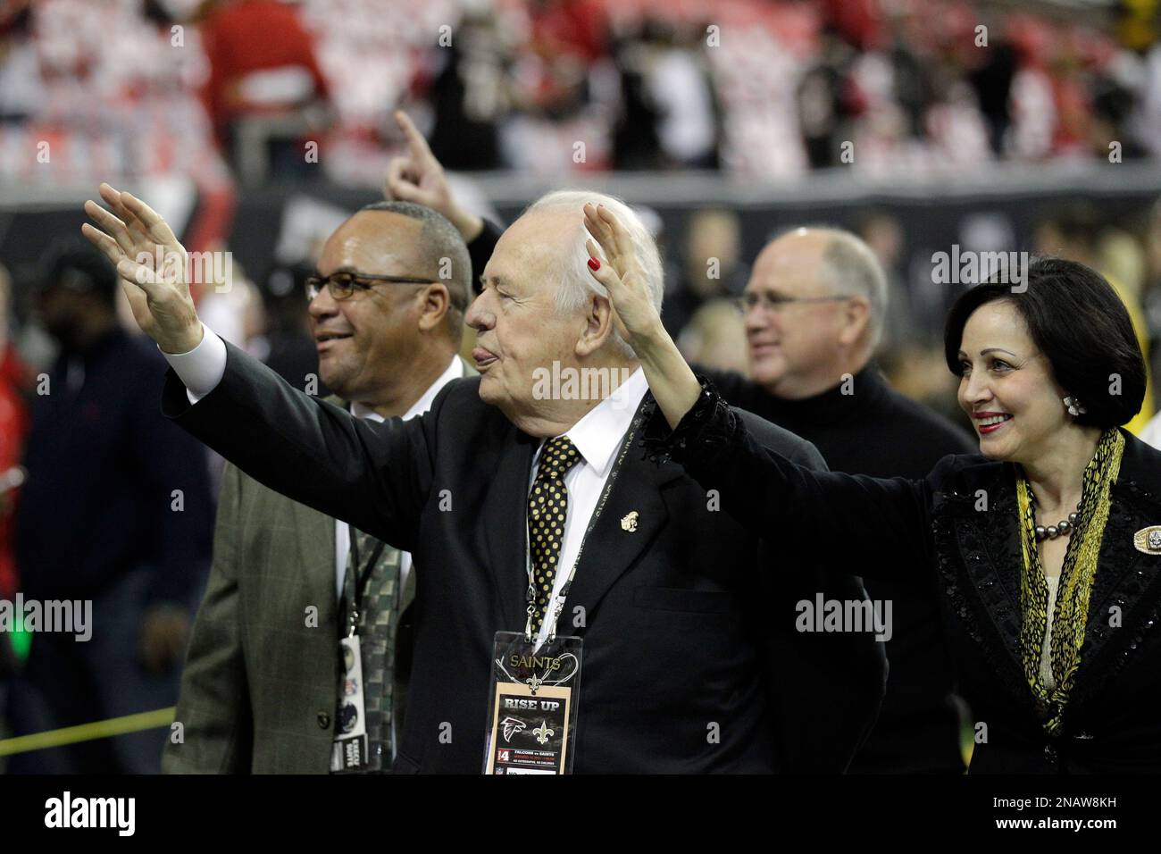 New Orleans Saints owner Tom Benson before the first half of an NFL ...