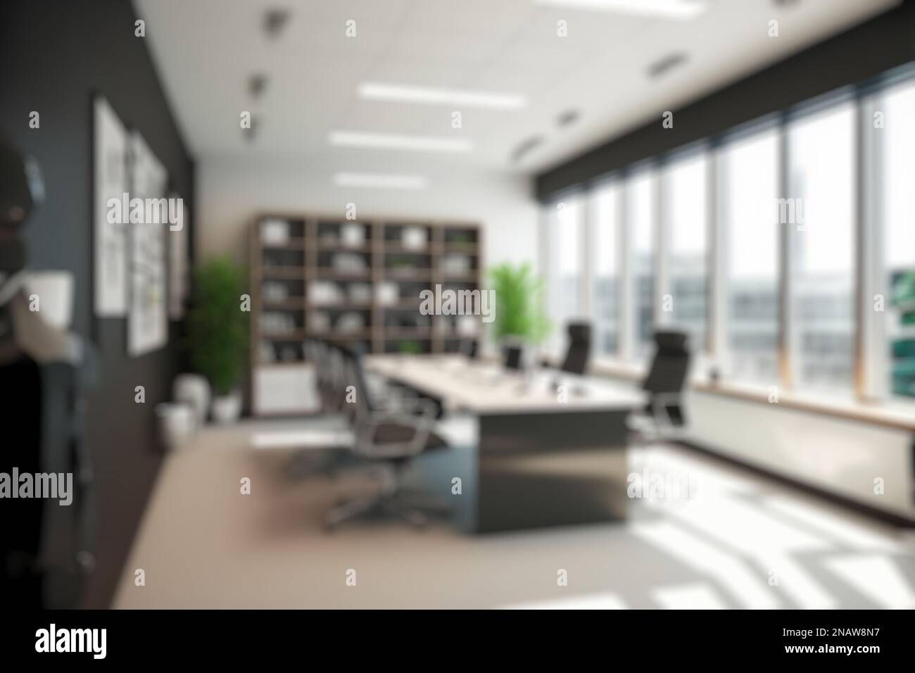 Blur background of modern office interior design . Contemporary ...