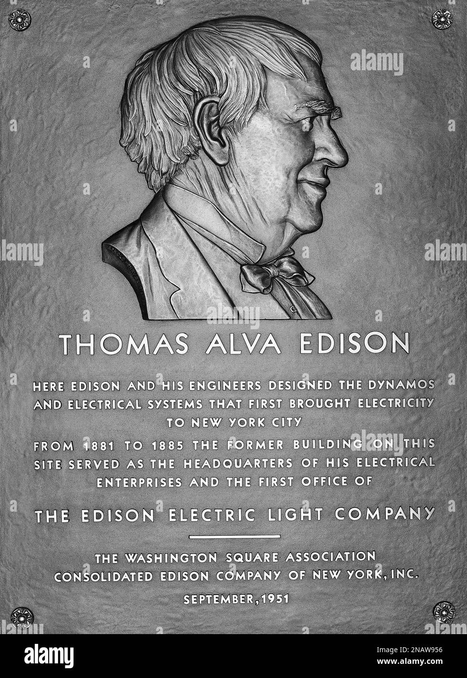 This plaque, marking the site of the first New York headquarters of the ...