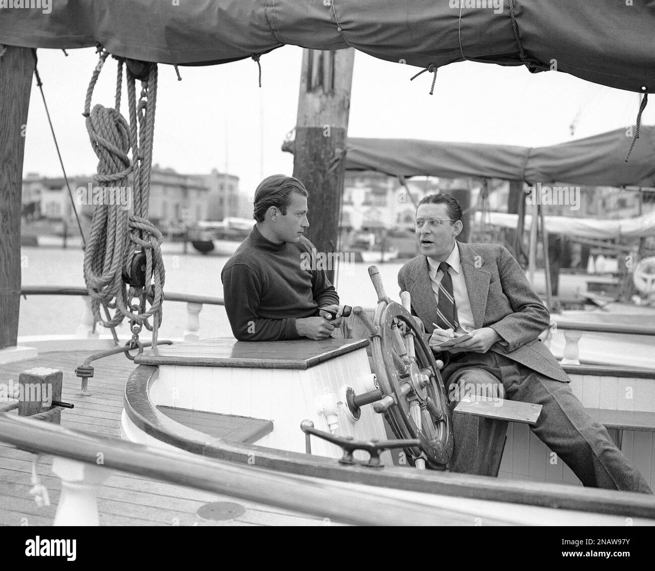 Sam Jackson of Associated Press interviews Robert Clauson, an ...
