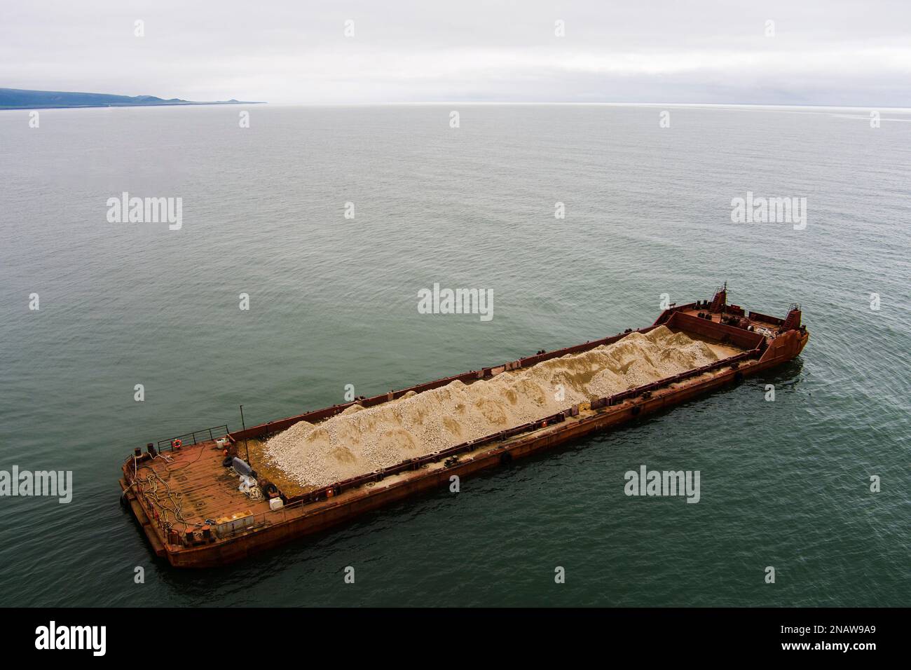 Aerial view cargo ship floats hi-res stock photography and images - Alamy