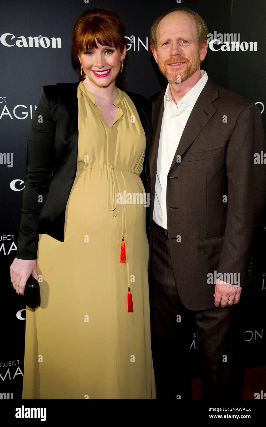 Ron Howard and his daughter Bryce Dallas Howard attend the premiere of ...