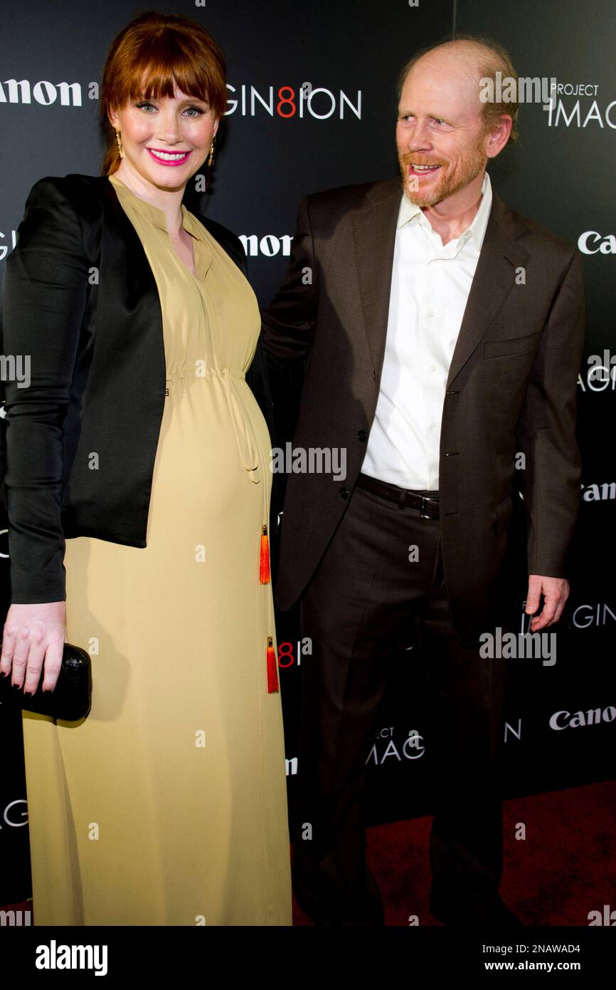 Ron Howard and his daughter Bryce Dallas Howard attend the premiere of ...