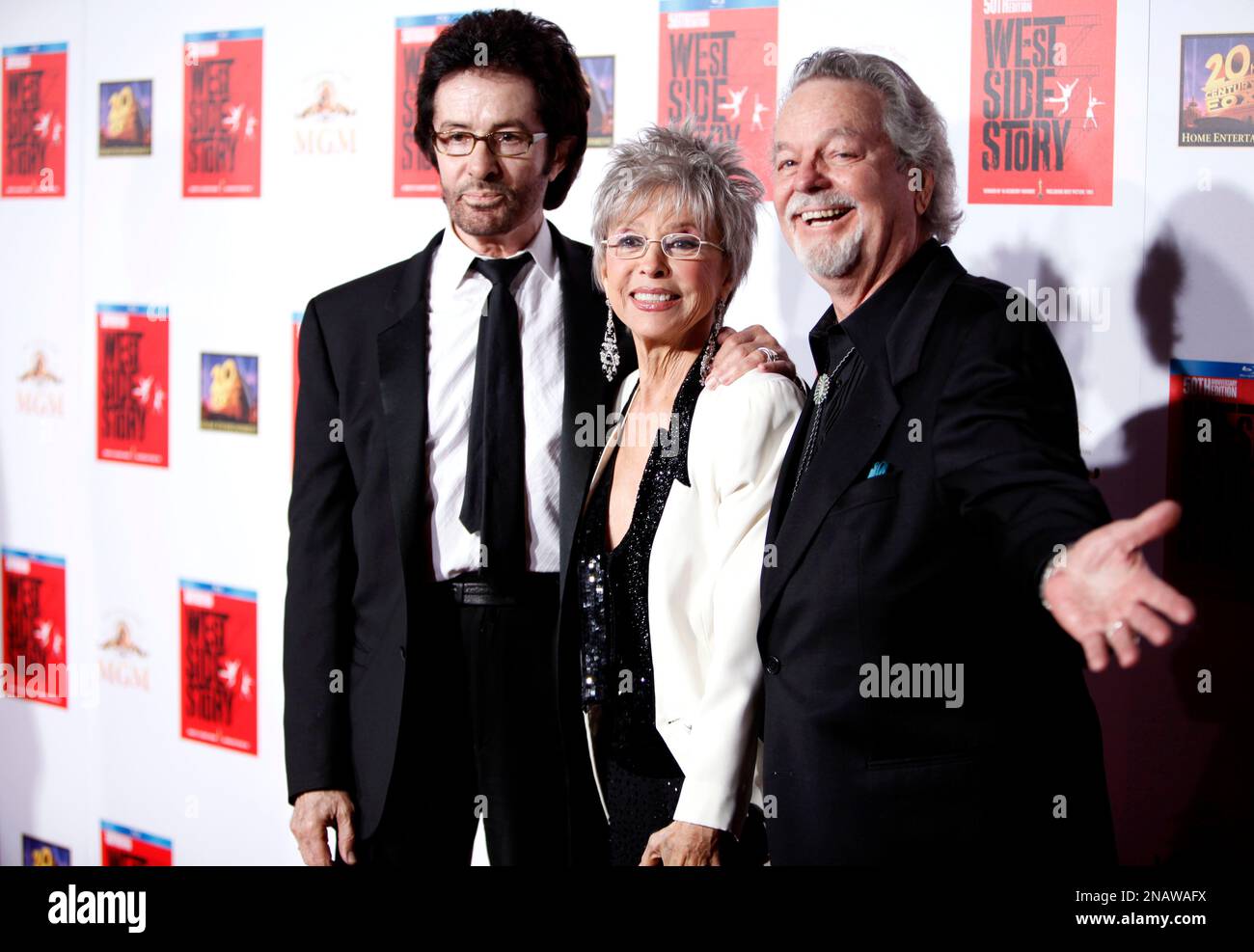 Original "West Side Story" cast members, from left, George Chakris ...