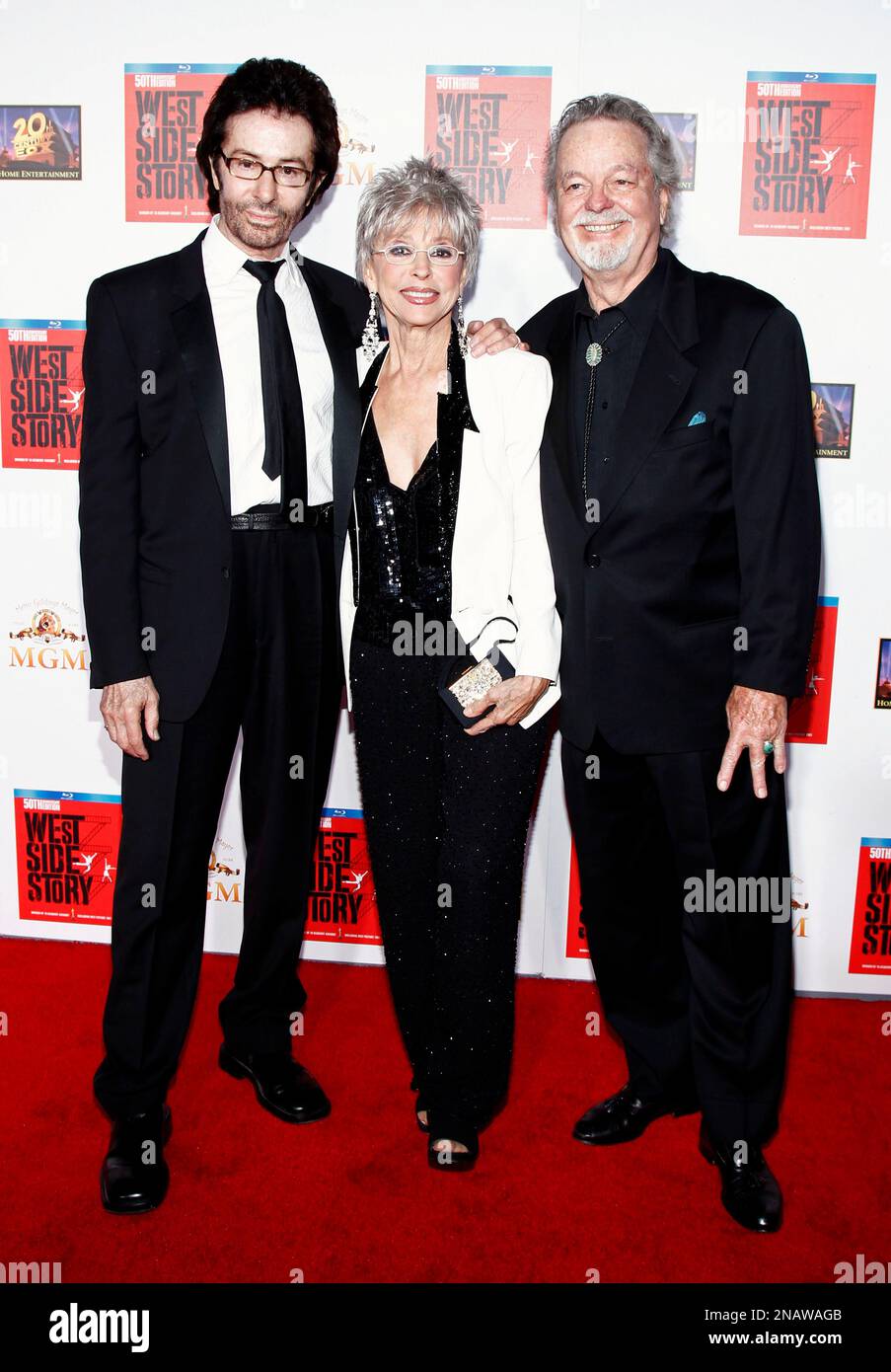 Original "West Side Story" cast members, from left, George Chakris ...