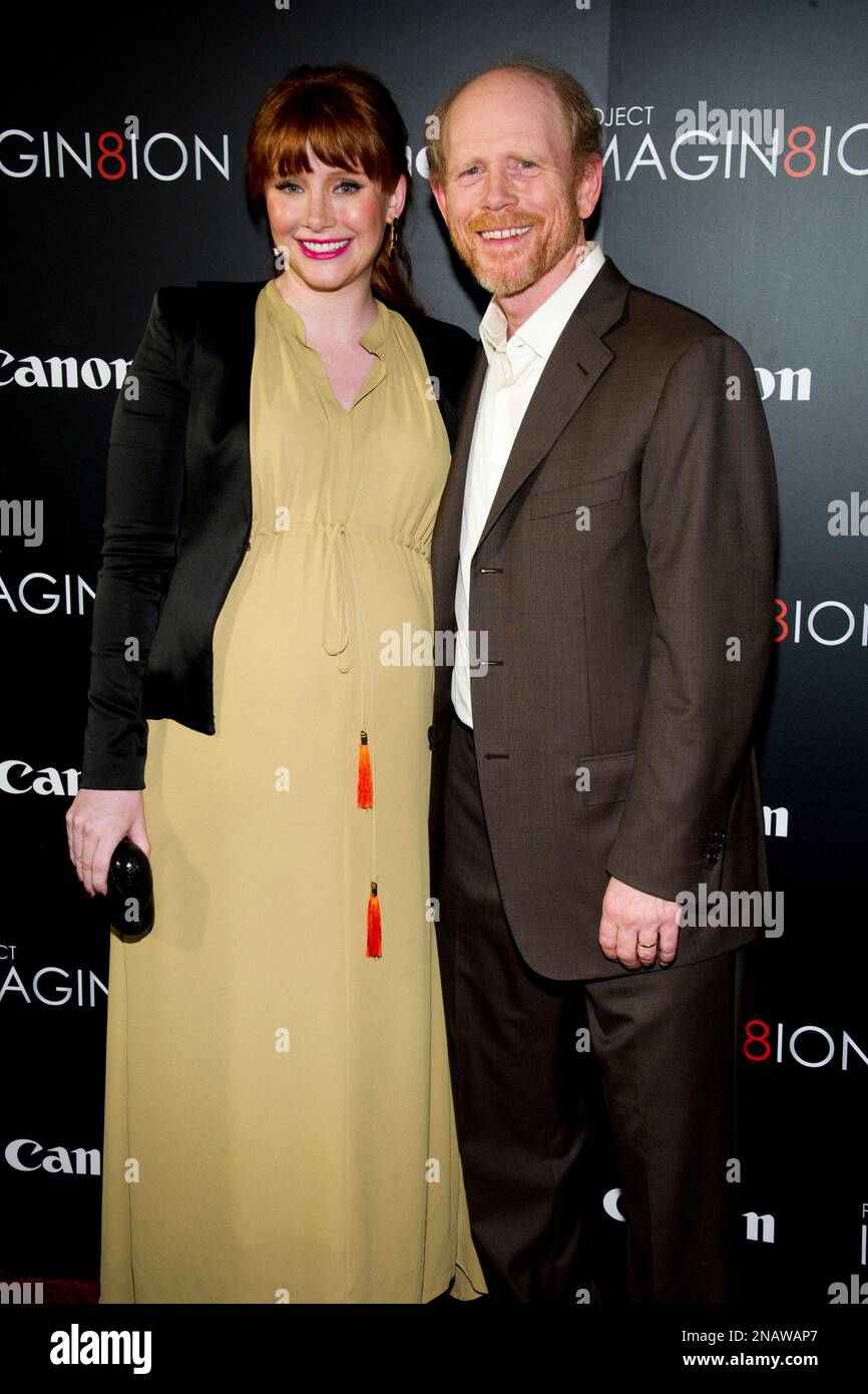 Ron Howard and his daughter Bryce Dallas Howard attend the premiere of ...