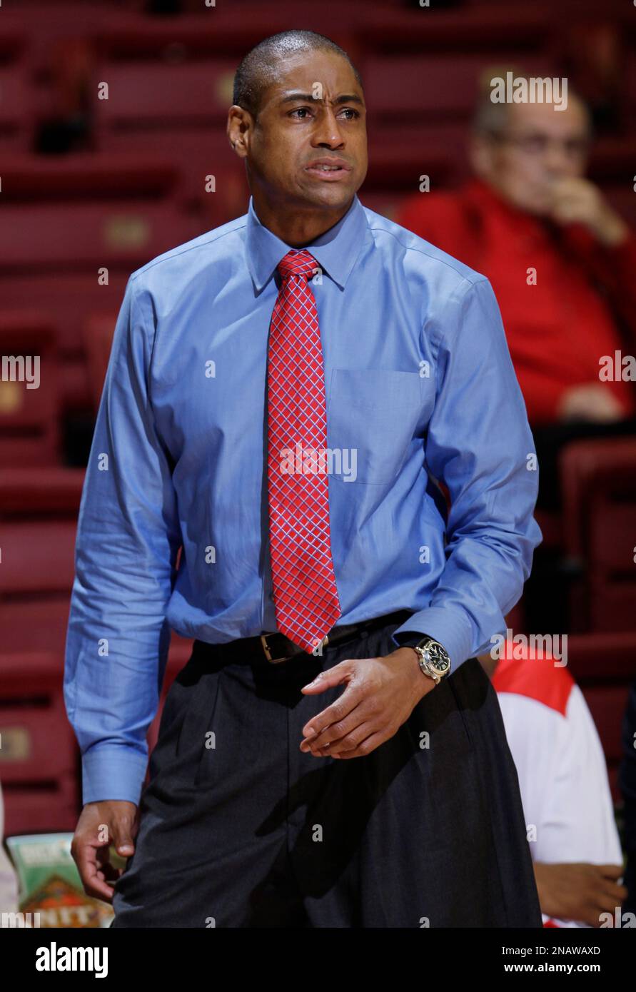 Fresno State coach Rodney Terry watches during the second half against ...