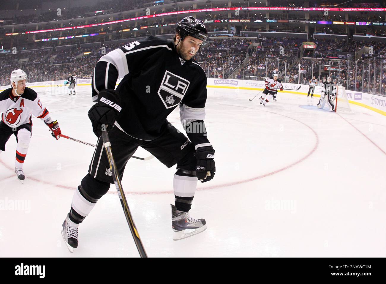Los Angeles Kings left wing Dustin Penner skates during the first ...