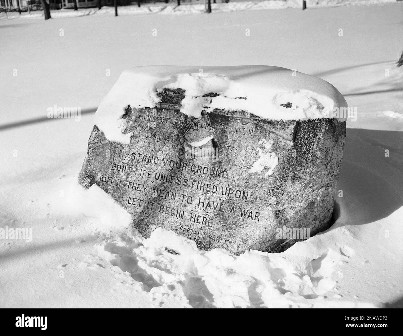 The Lexington common, Massachusetts on June 23, 1942, where first shots ...