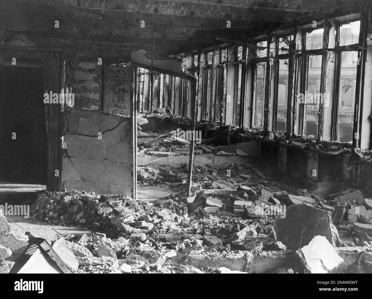The interior view of one of the Ministry of Propaganda offices as it ...