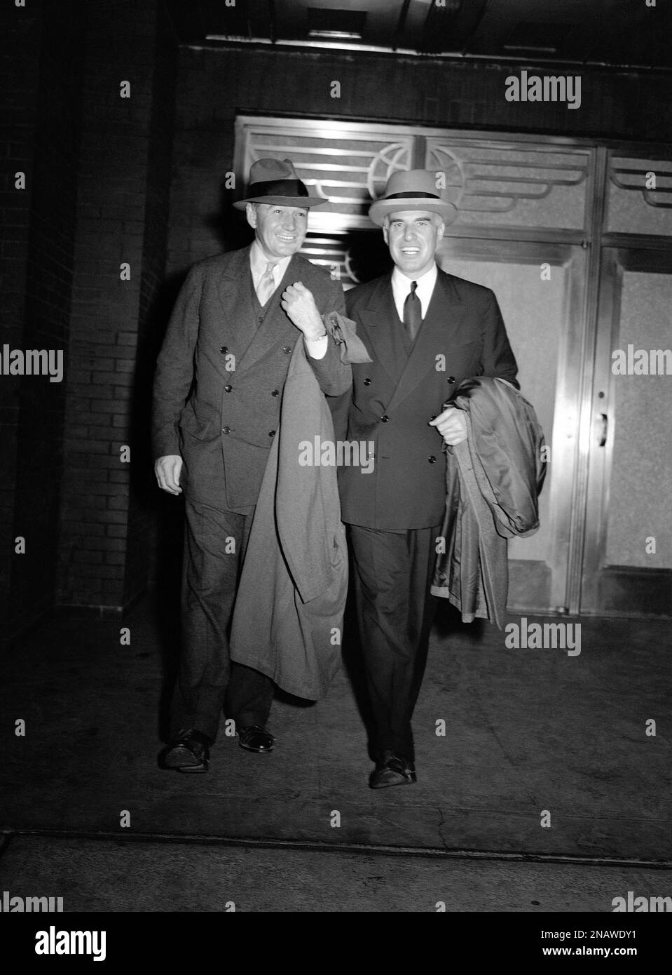 Edward R. Stettinius, Jr., and Lewis W. Douglas in New York on August ...