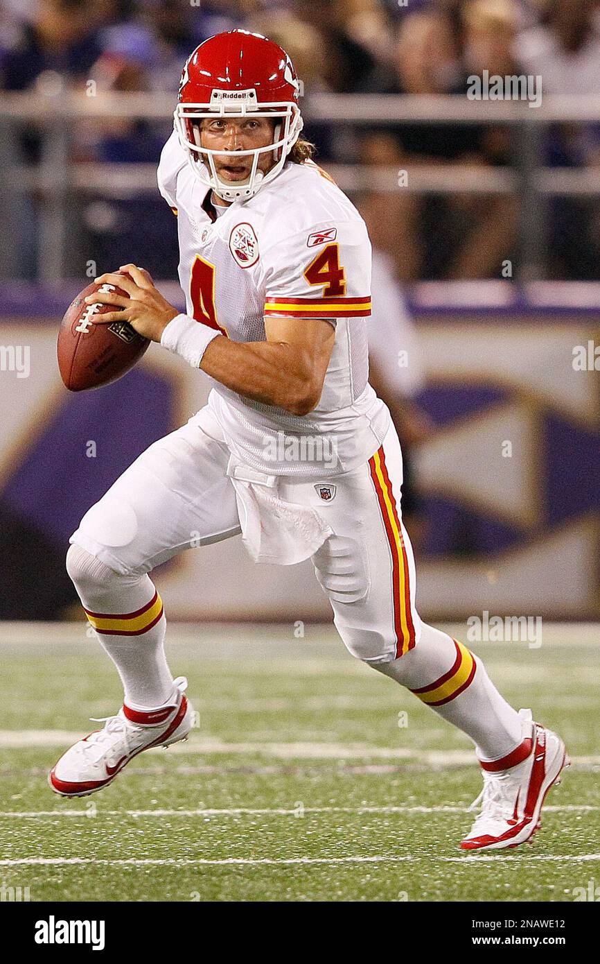 FILE - In this Aug. 19, 2011 file photo, Kansas City Chiefs quarterback Tyler Palko scrambles ...