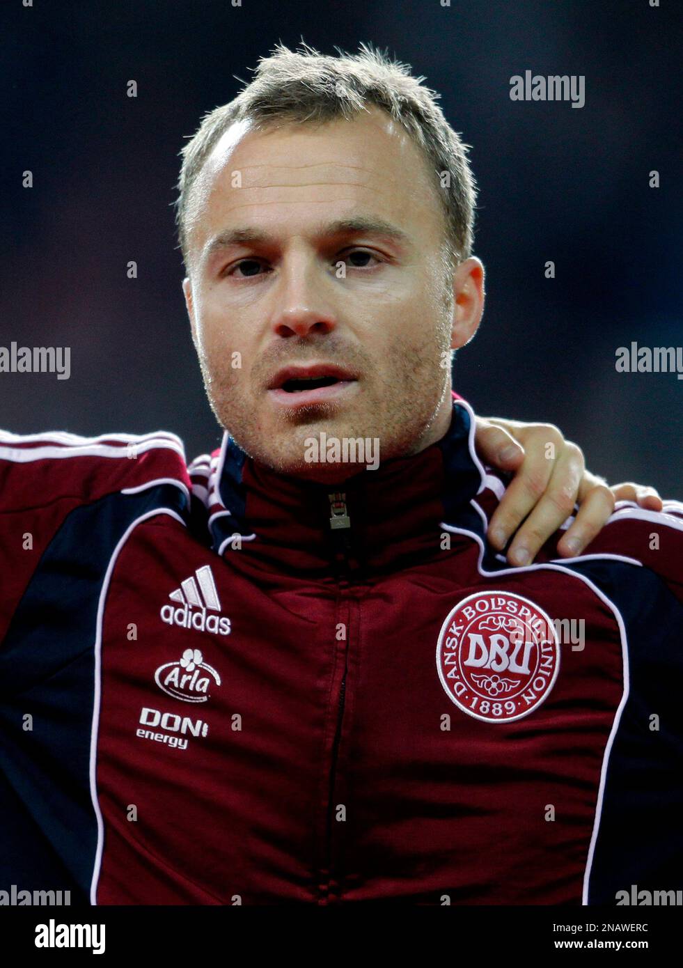 Danish national soccer team player Lars Jacobsen ahead of the friendly ...