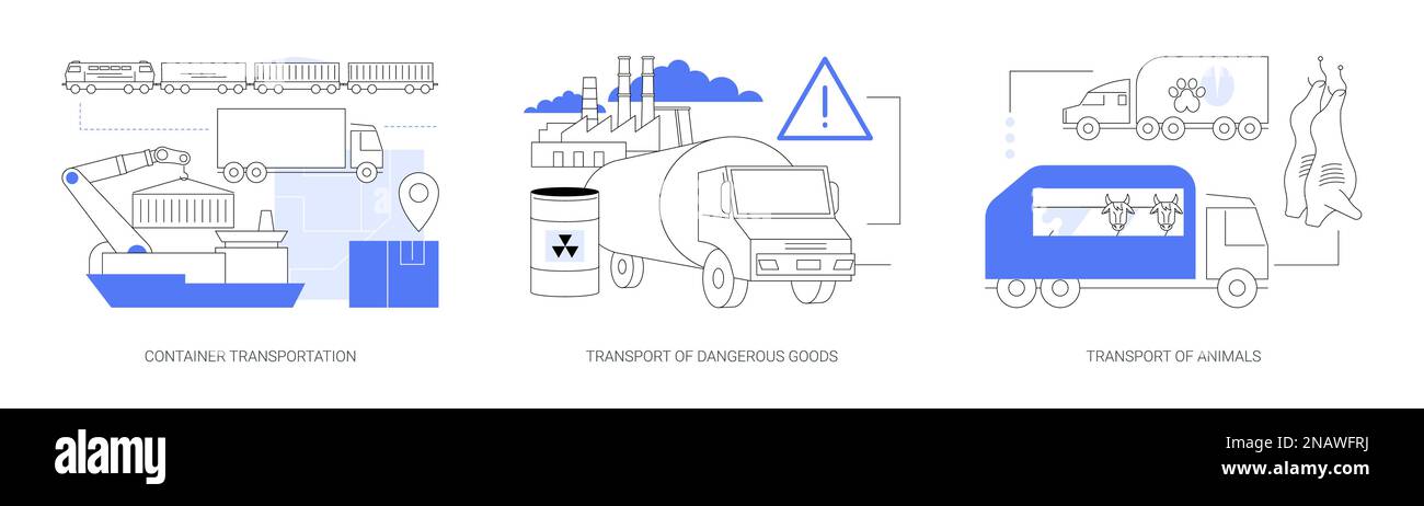 Cargo logistics abstract concept vector illustrations Stock Vector ...