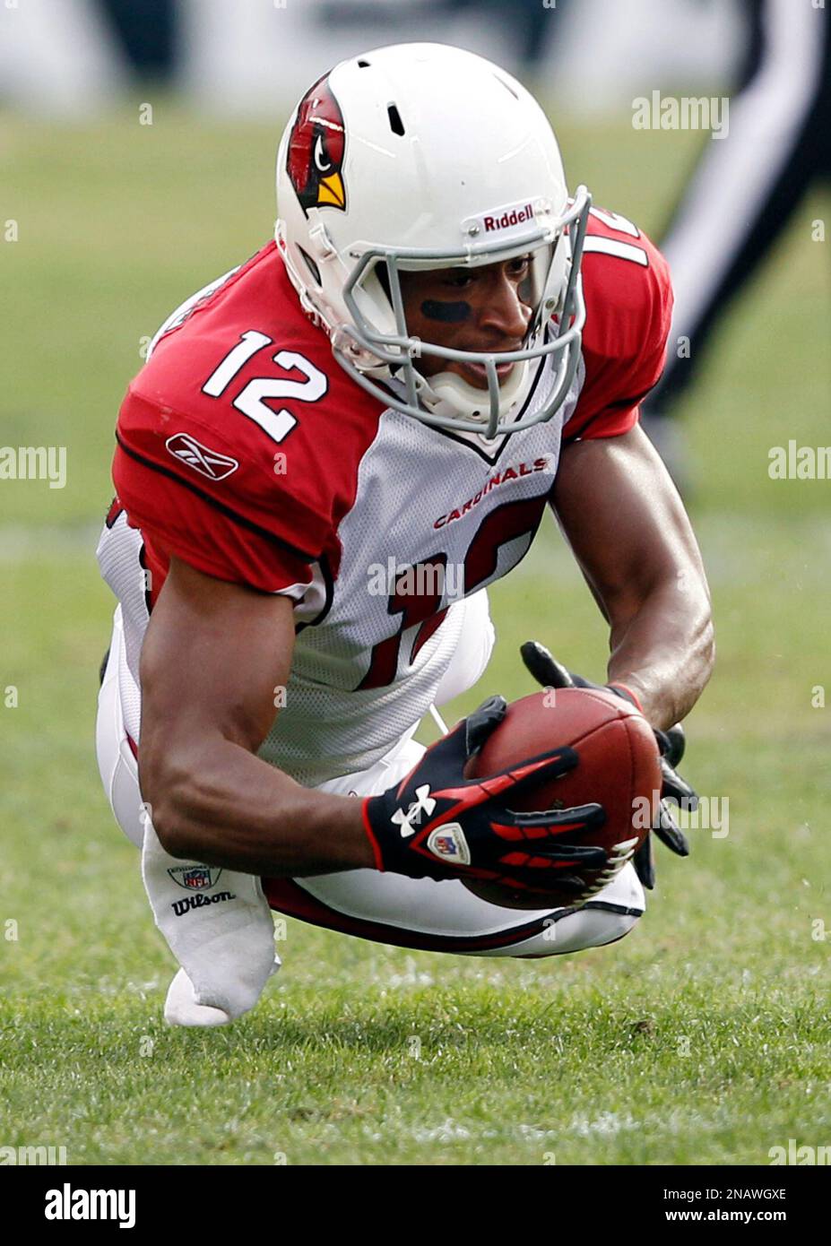 Arizona Cardinals wide receiver Andre Roberts (12) dives to catch a ...