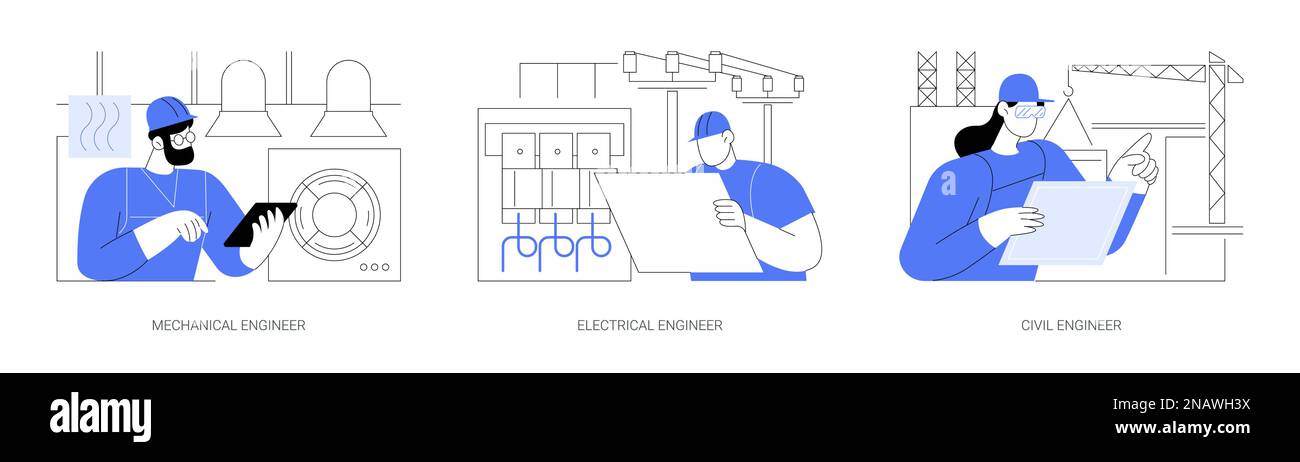 Commercial engineering abstract concept vector illustrations Stock ...