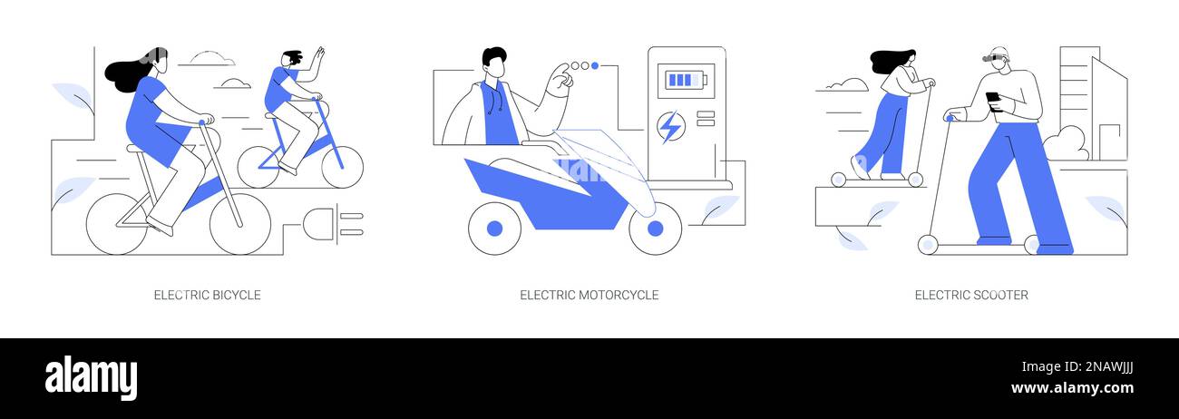 Personal urban transport abstract concept vector illustrations Stock ...