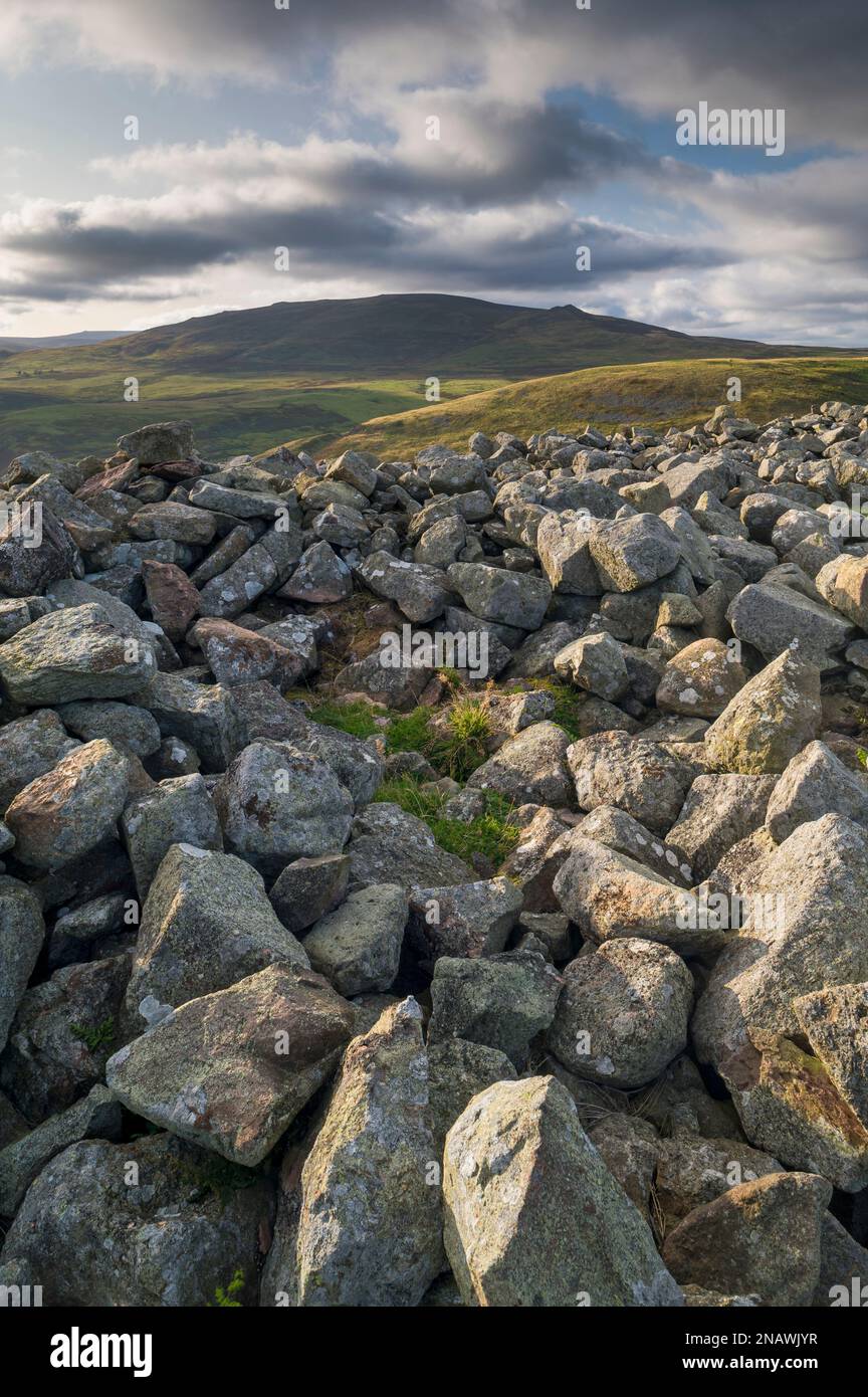 The view from Brough Law, looking down the Breamish Valley toward ...