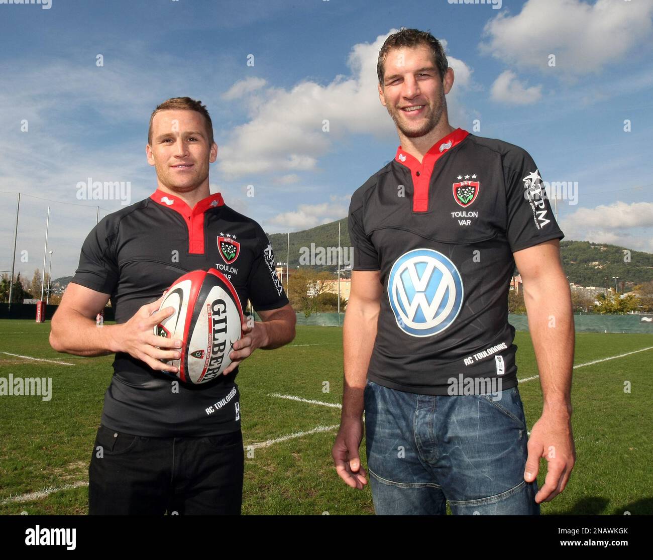 Australian international rugby union player Matt Giteau, left, and ...