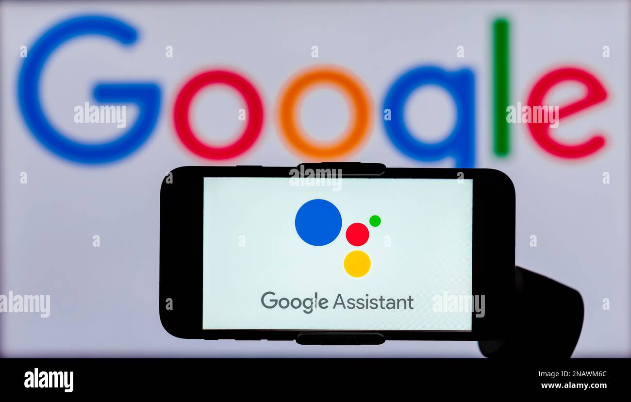 Google assistant logo hi-res stock photography and images - Alamy