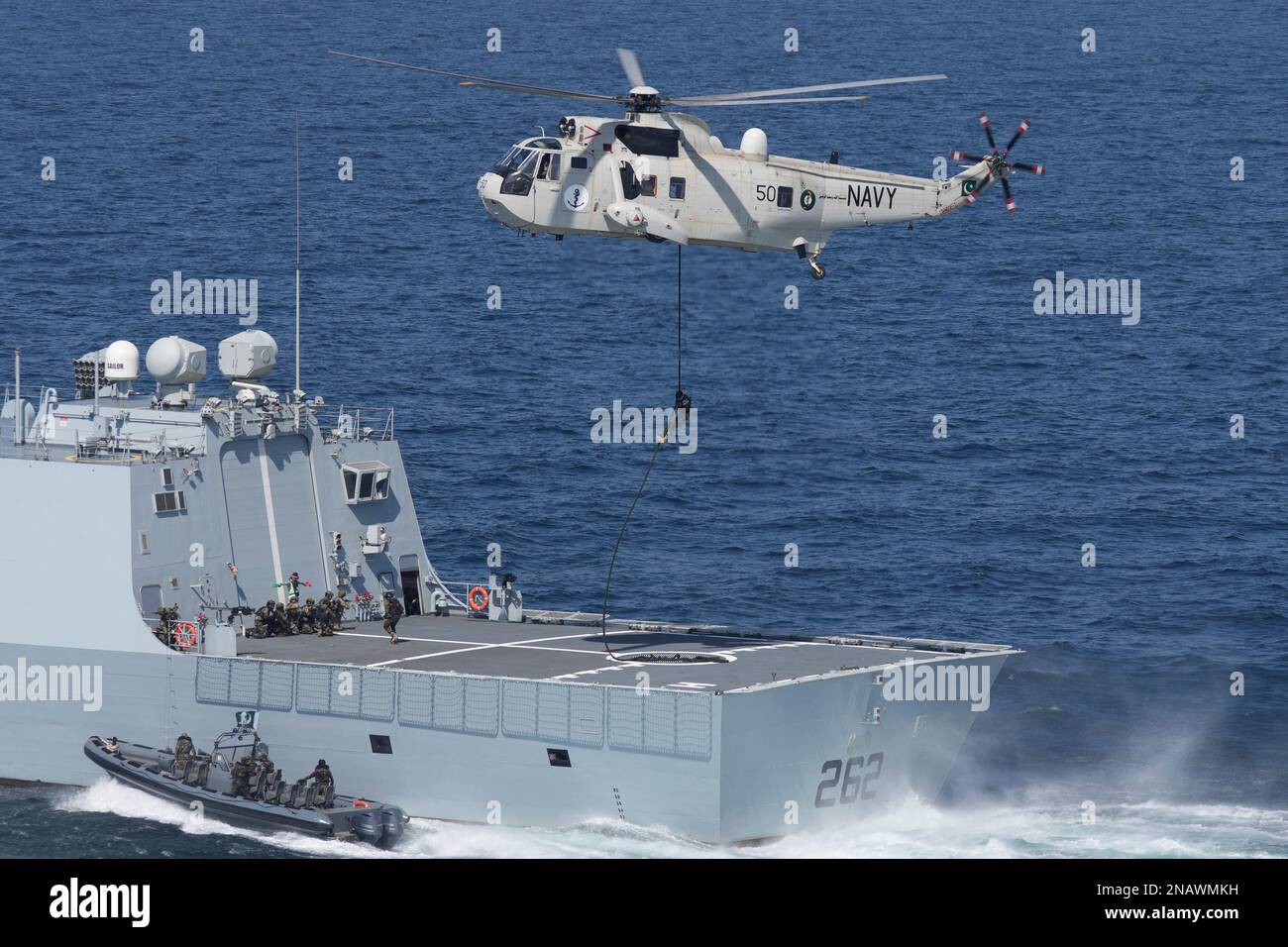 Naval commandos conduct a counter terrorism operation during the ...