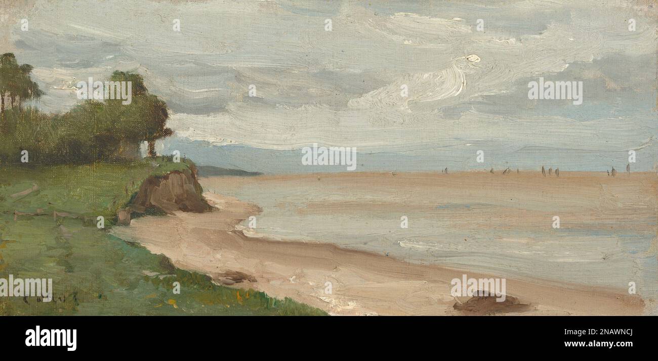 Jean-Baptiste-Camille Corot Beach near Etretat c. 1872 Stock Photo - Alamy