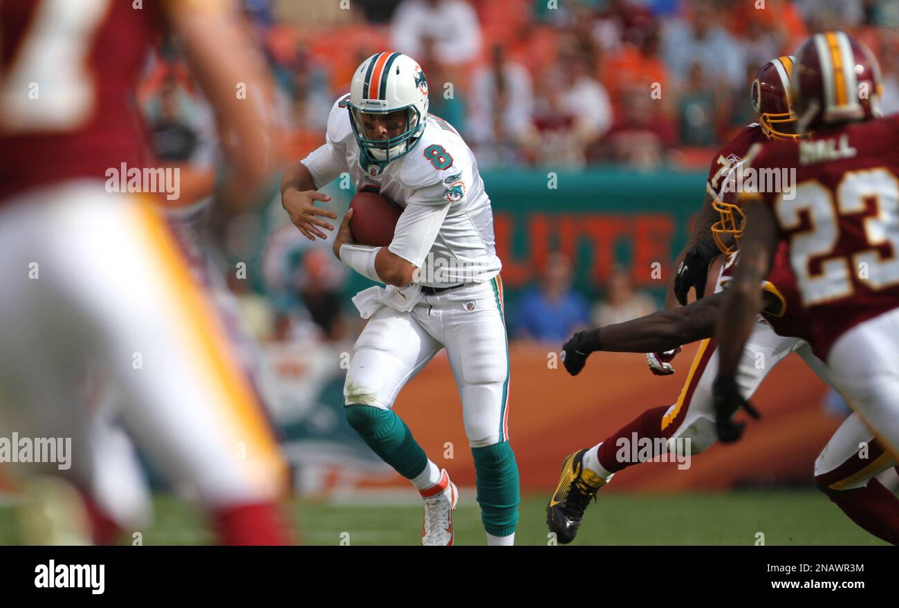 Miami Dolphins quarterback Matt Moore runs the ball during the seond ...