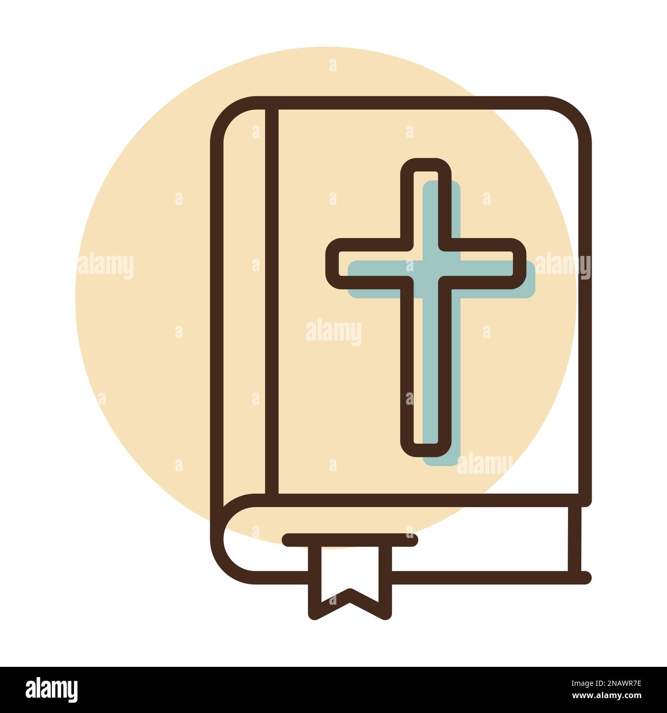 Holy bible wedding isolated icon. Vector illustration, romance elements ...