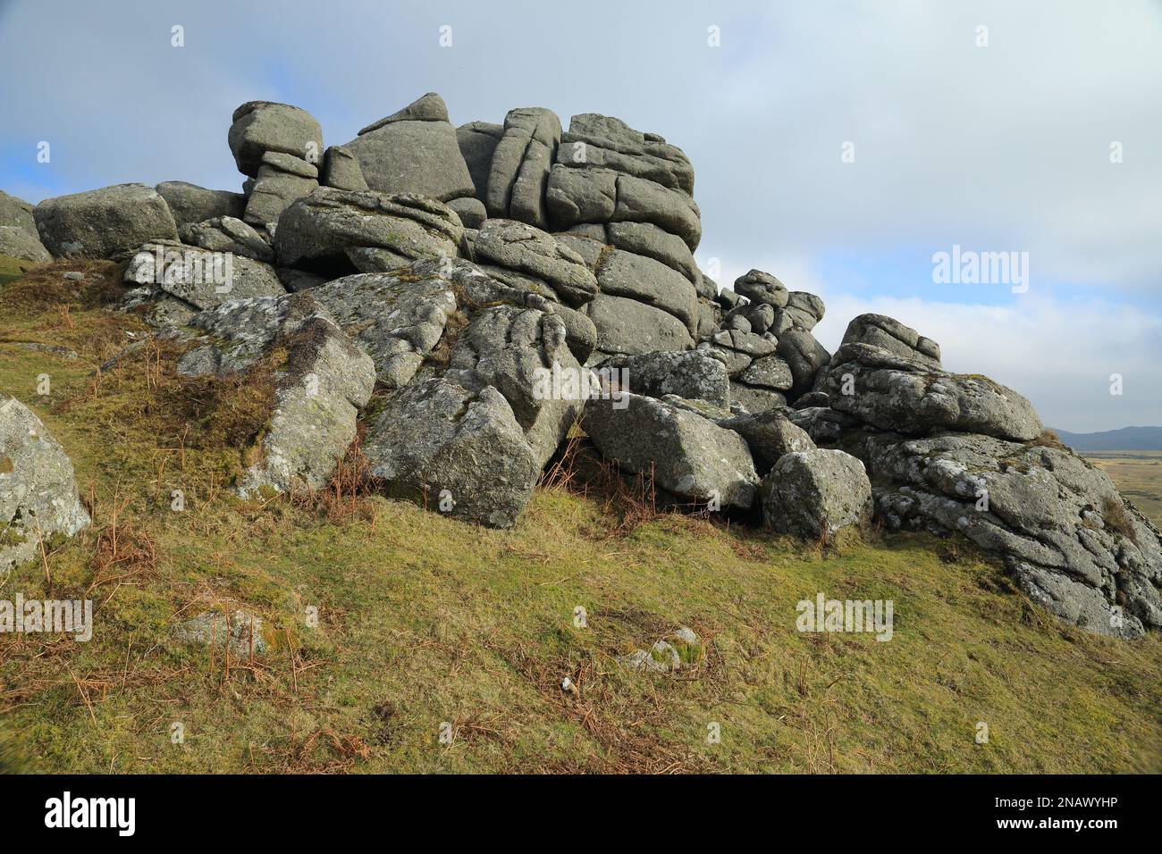Bell tor, near Widecombe, Dartmoor, England, UK Stock Photo - Alamy