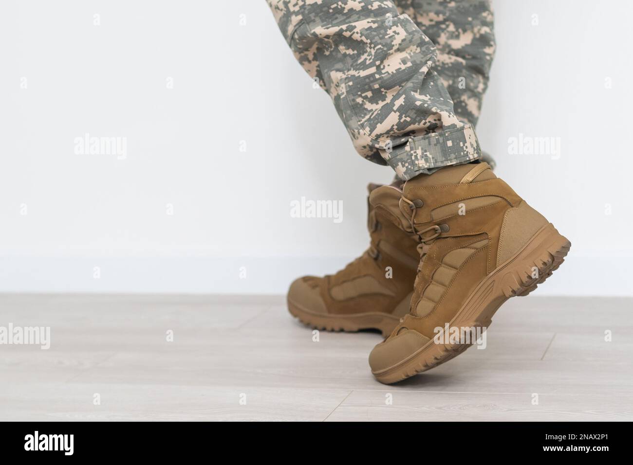 legs of a soldier in shoes Stock Photo - Alamy