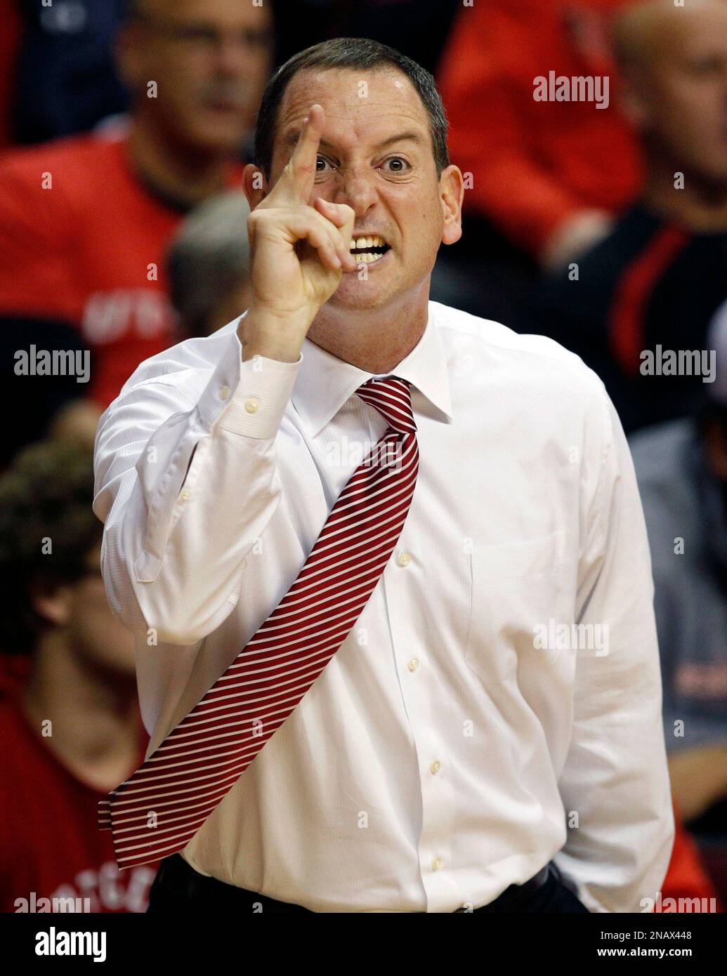 Rutgers head coach Mike Rice reacts to play during the second half of ...