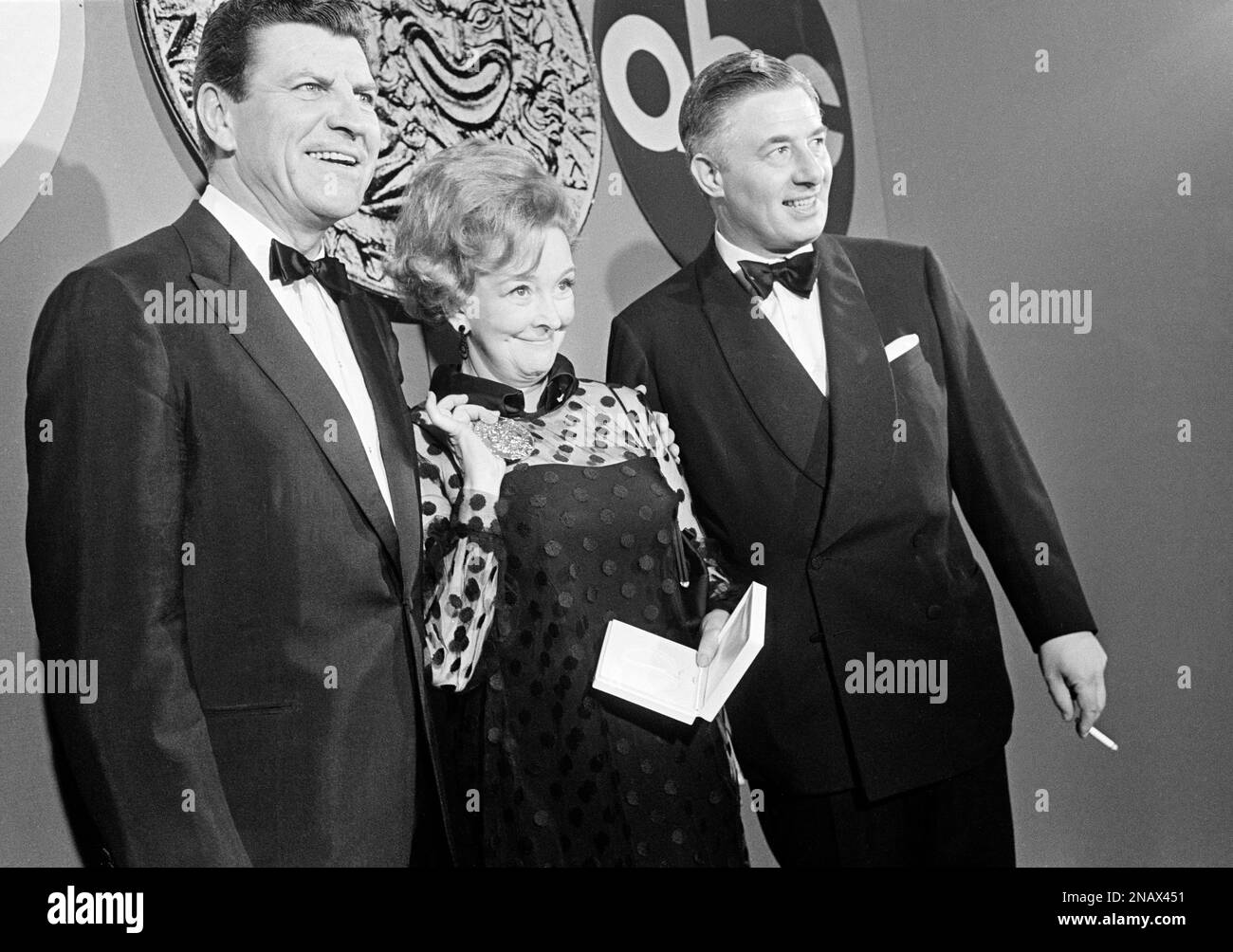 Actor Robert Preston, left, joins Beryl Reid, center, and Paul Rogers ...