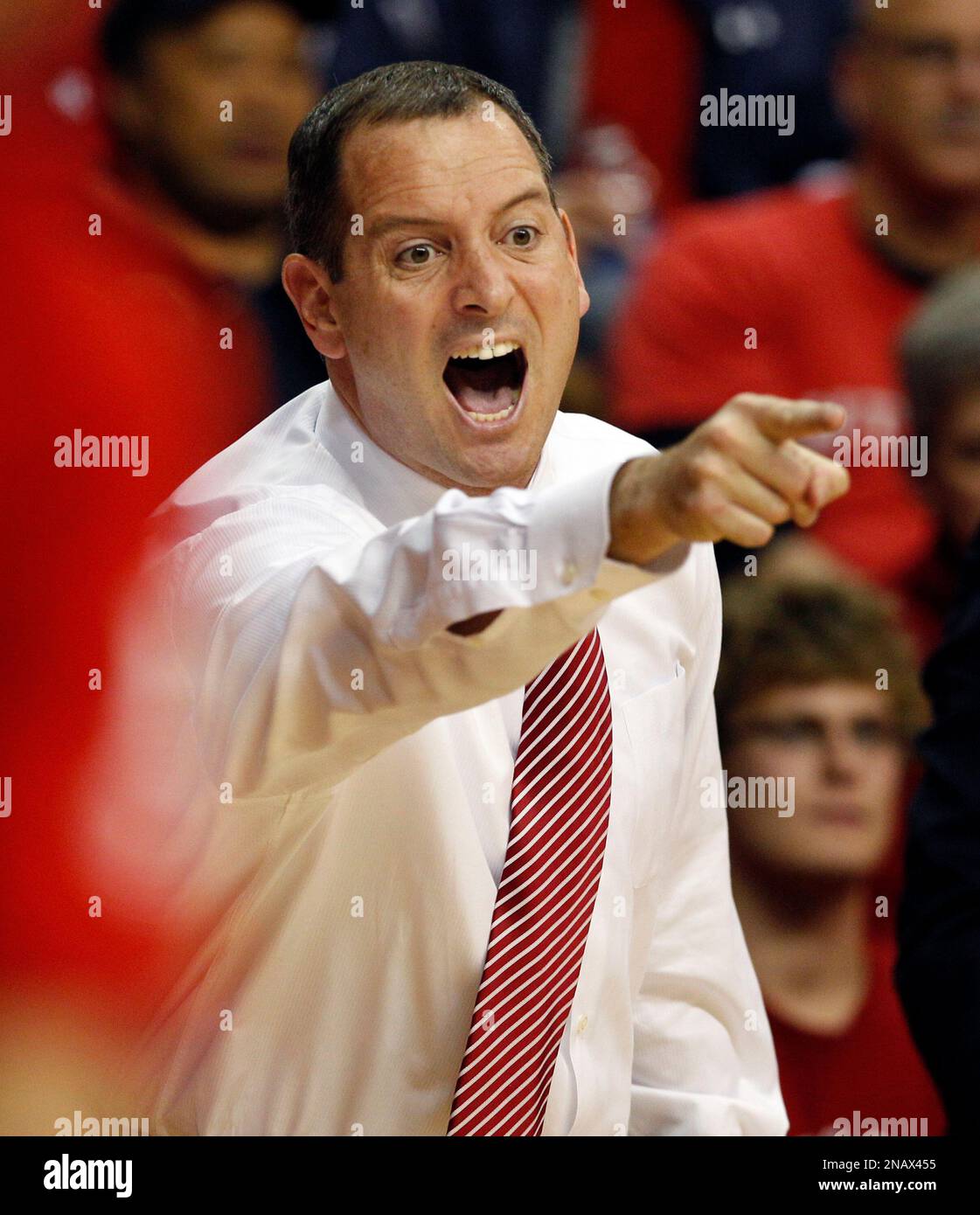 Rutgers head coach Mike Rice reacts to play during the second half of ...
