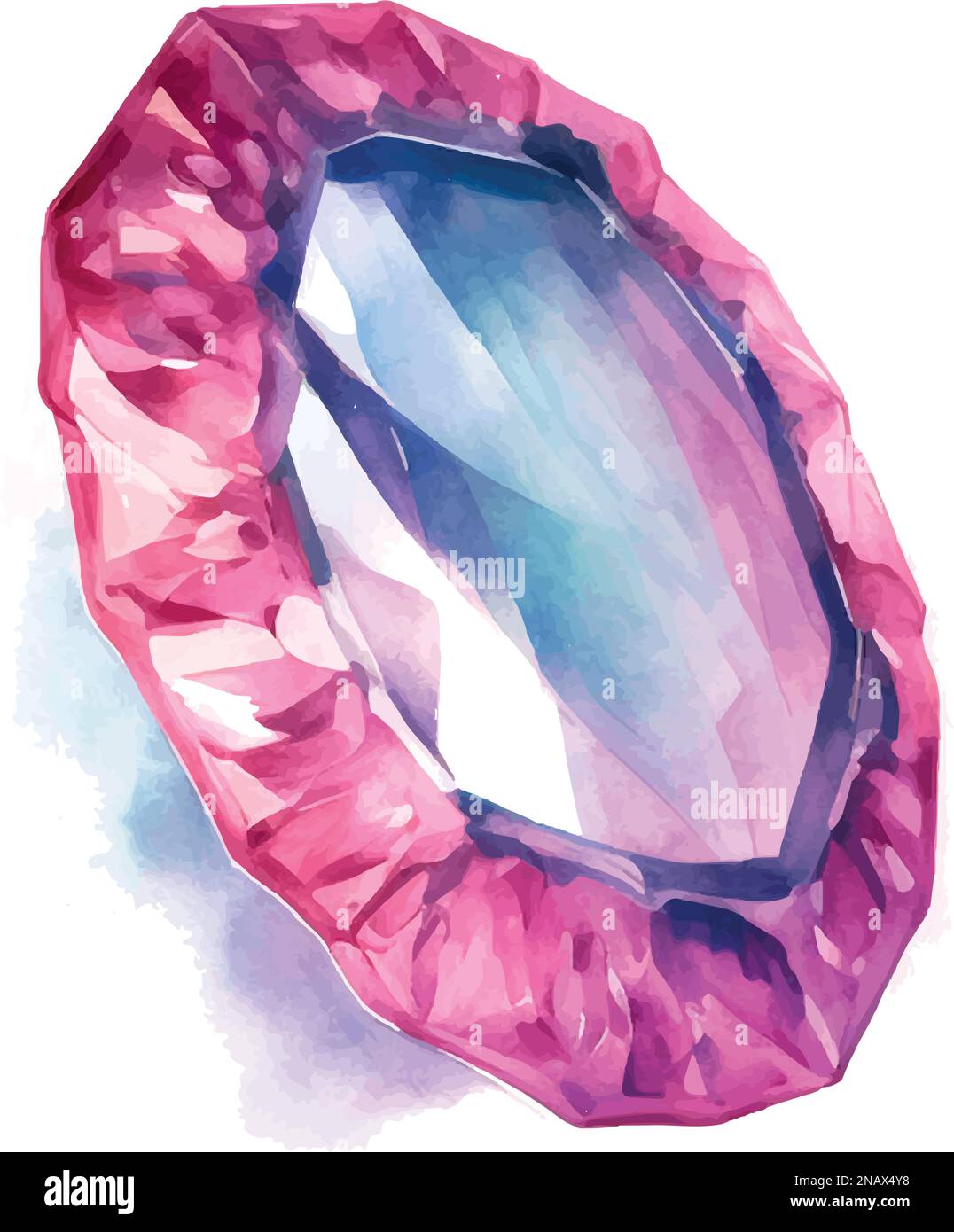 Vector crystal. Watercolor illustration Stock Vector Image & Art - Alamy