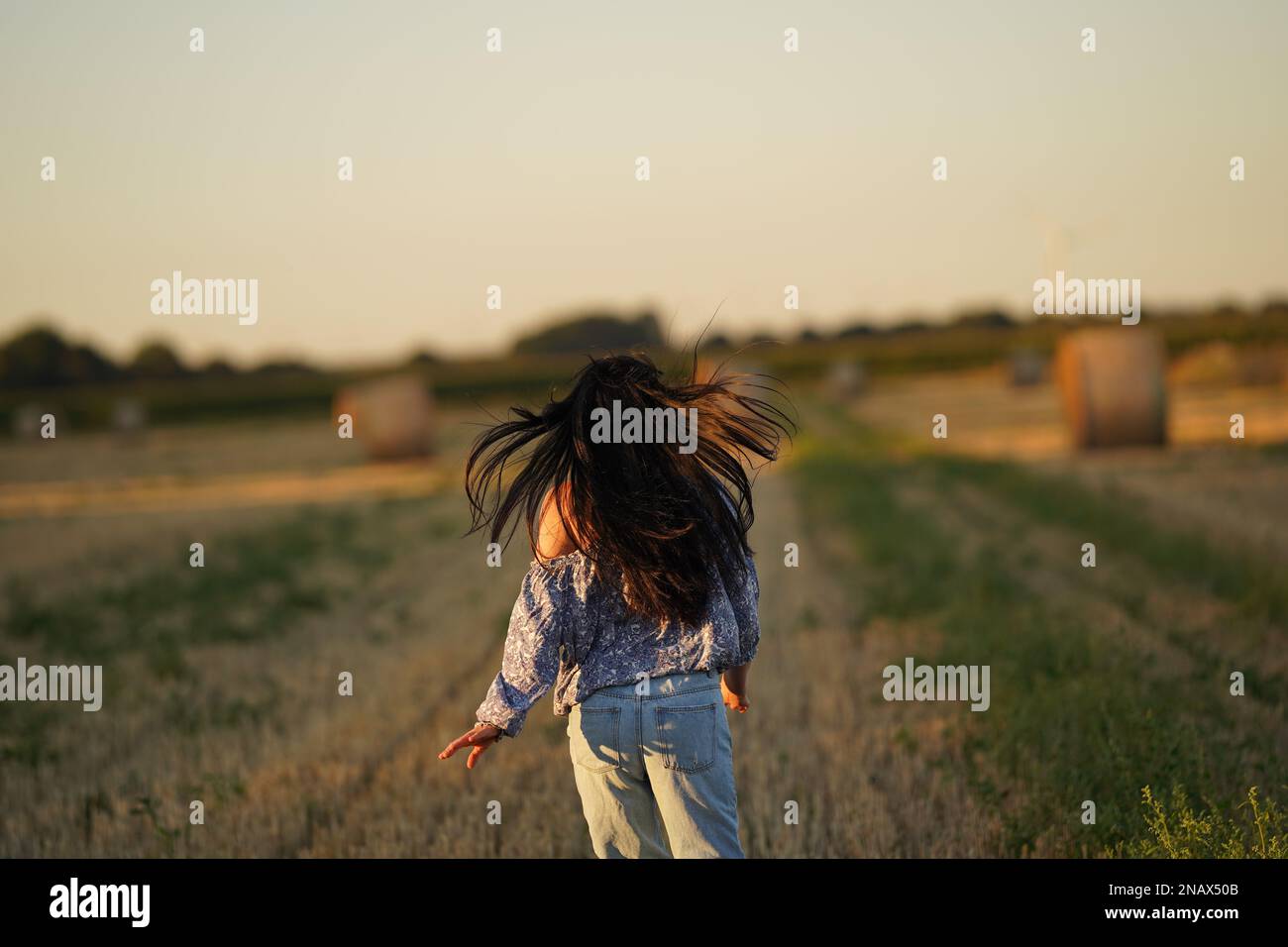 Woman running away scared hi-res stock photography and images - Alamy