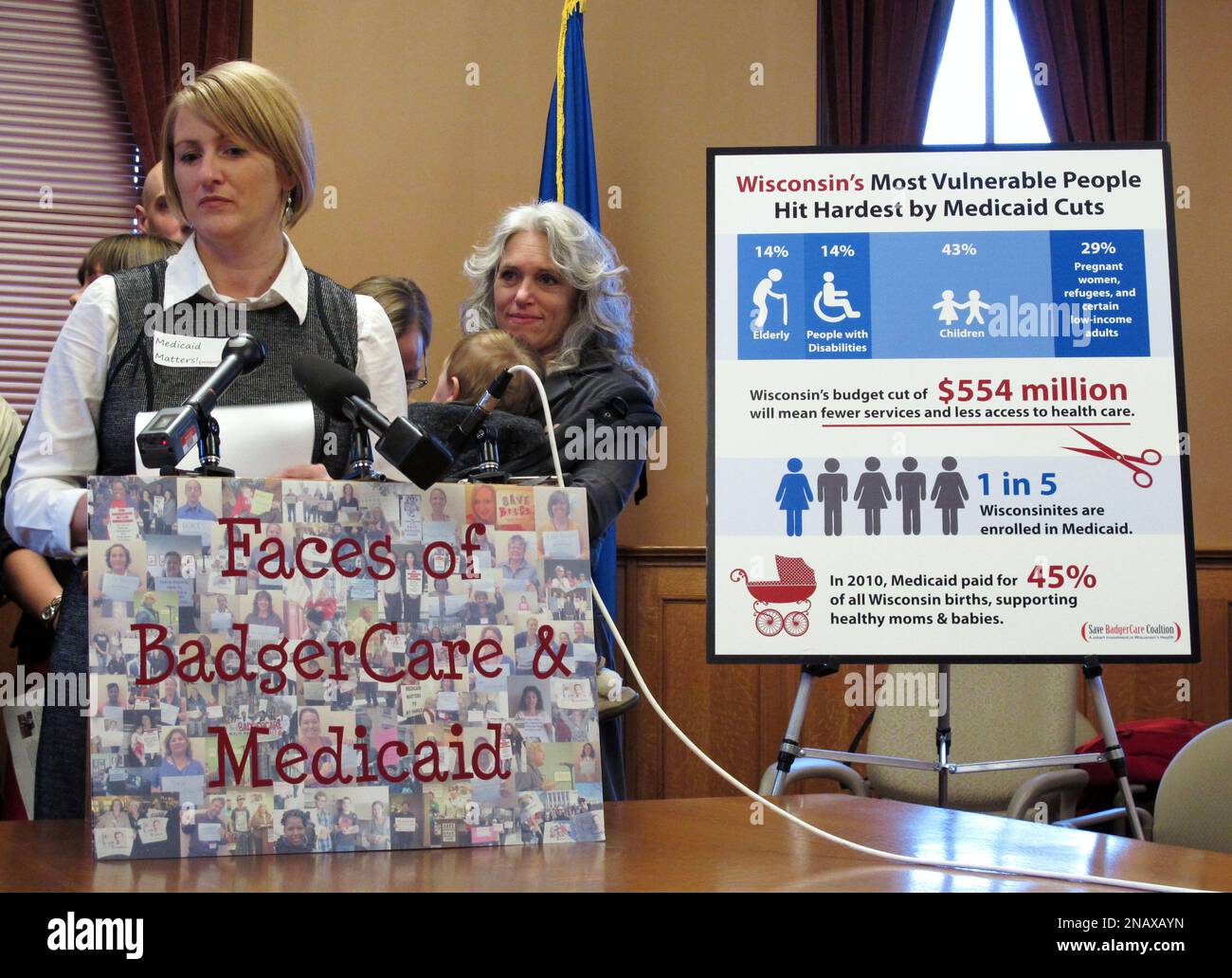 Sara Finger, executive director of the Wisconsin Alliance for Women's Health, speaks out against ...