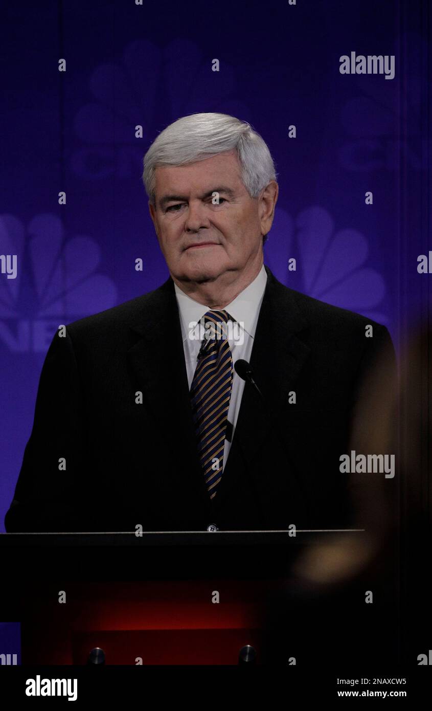 Republican Presidential Candidate Former House Speaker Newt Gingrich Is