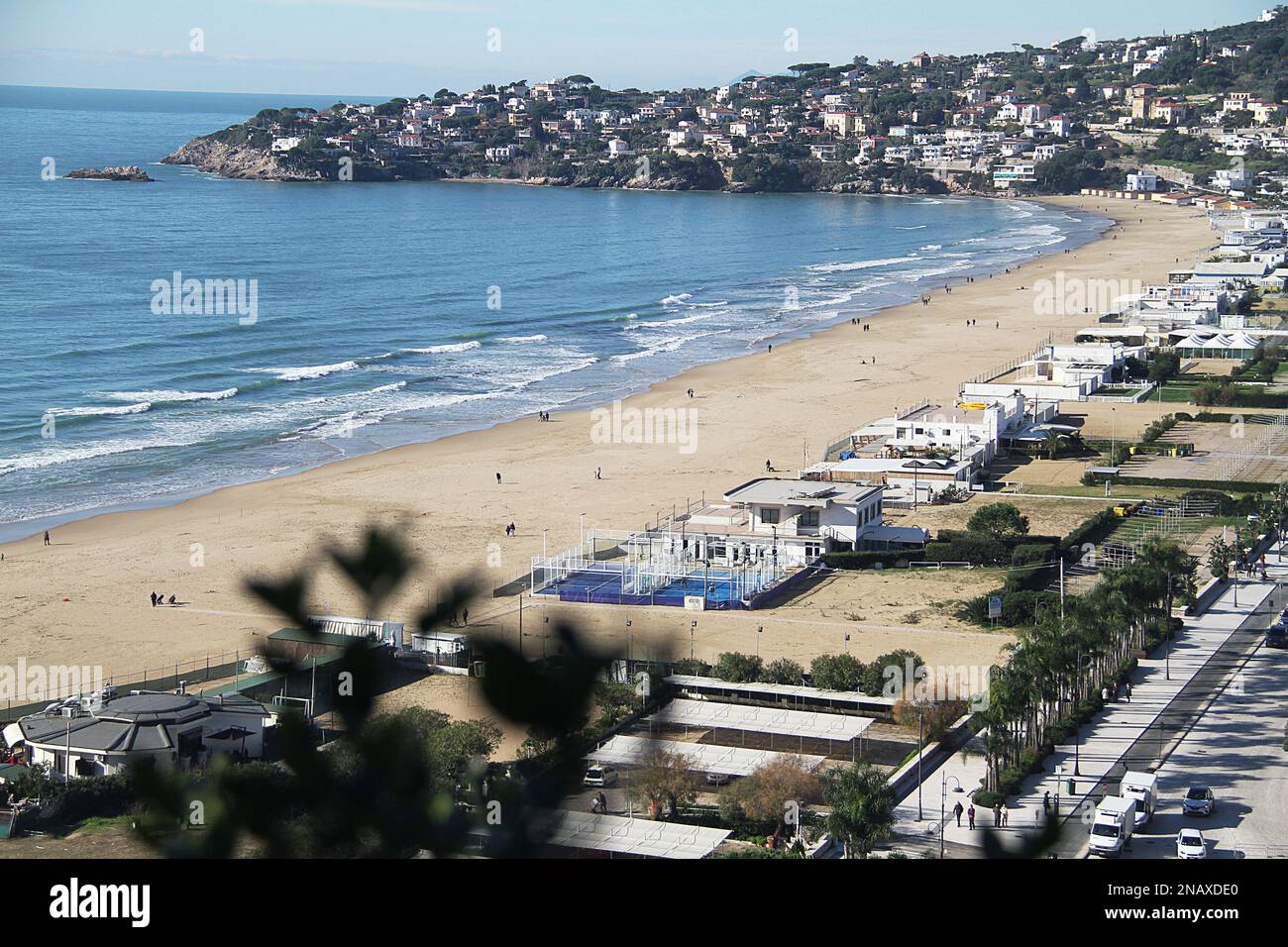 Gaeta, Italy. View of Serapo Beach and the Tyrrhenian Sea Stock Photo ...
