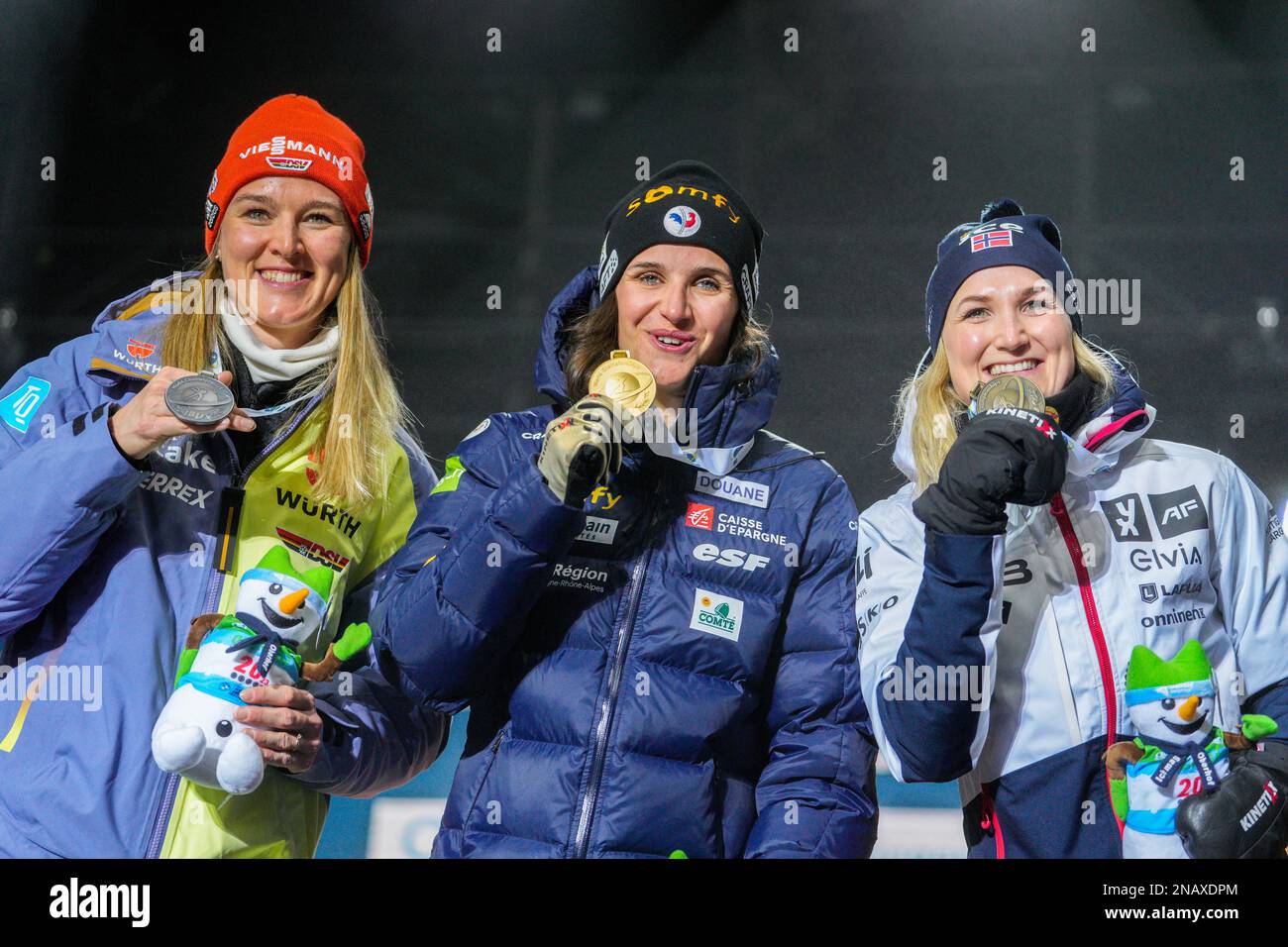 Oberhof, Germany 20230212.Silver winner Denise Hermann-Wick (left) from ...