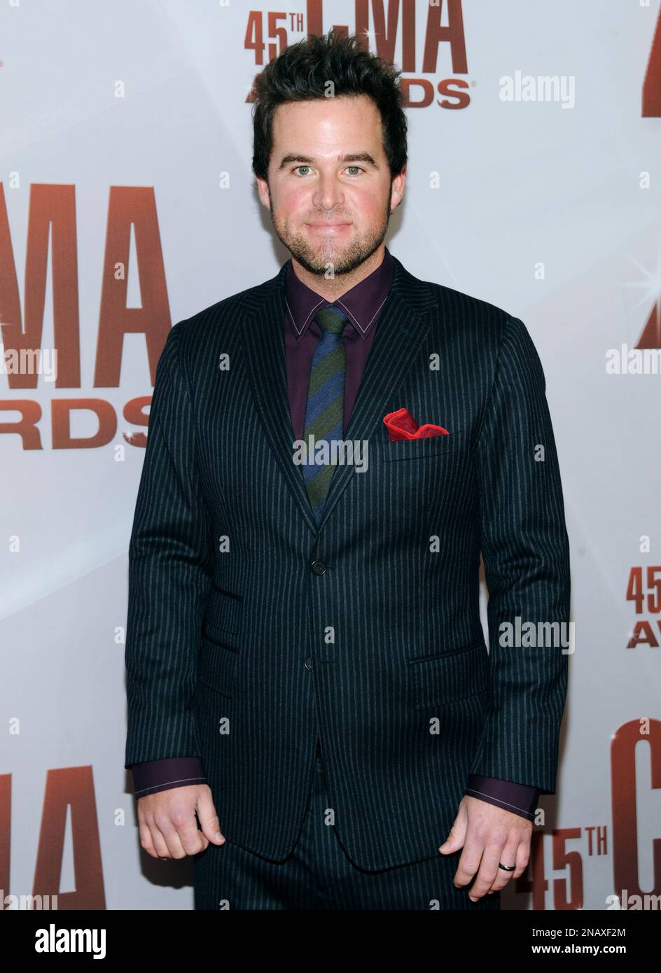 David Nail arrives at the 45th Annual CMA Awards in Nashville on ...